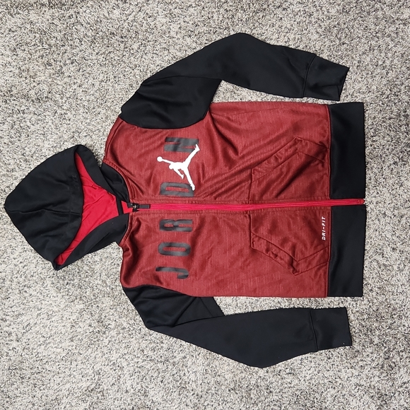 Shirts & Tops | Jordan Red Black Zip Up Hoodie | Poshmark